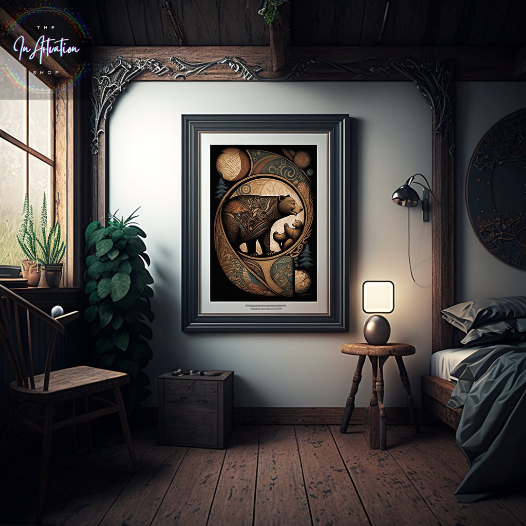 The Bear and Her Cub, Modern Techniques, Unique Abstract Art ...