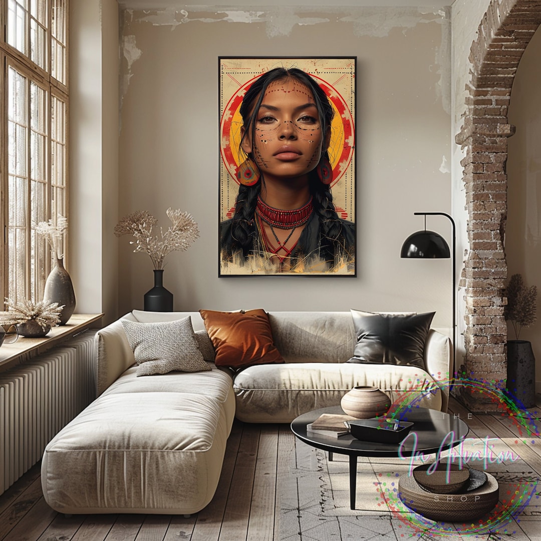 Echoes of Aiyana's Vision, Matte Poster, Indigenous Women, Native ...