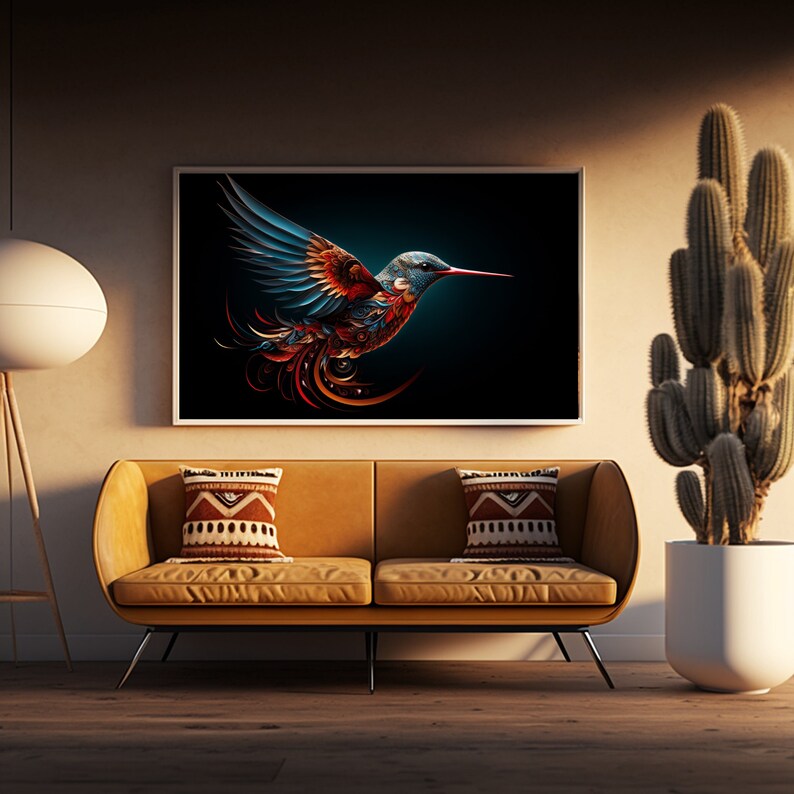 Tlingit Hummingbird Art Print, Kwáan's Song of Beauty, Native Art Gloss ...
