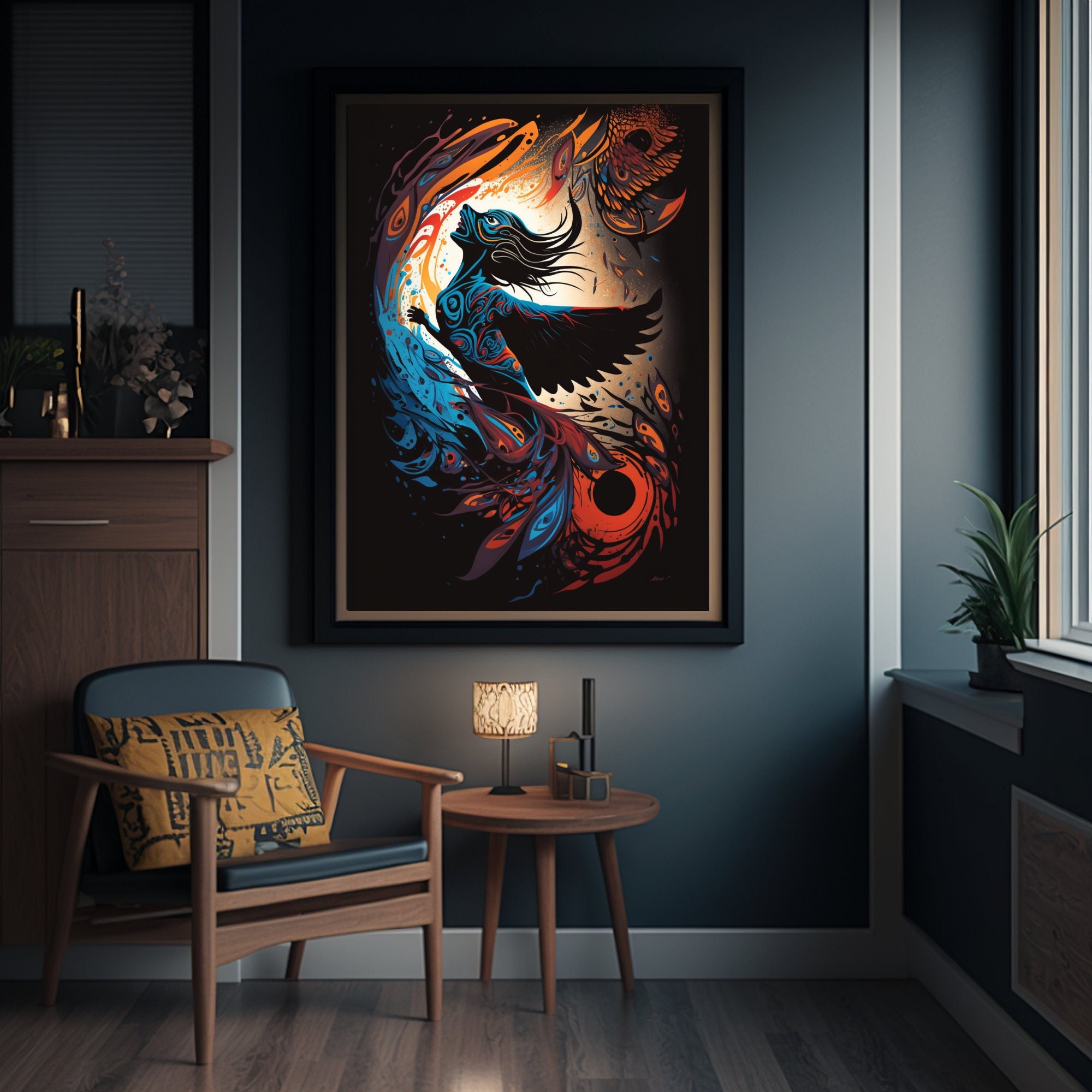 Spirit Dance of the Raven, Modern Techniques, Unique Abstract Art ...