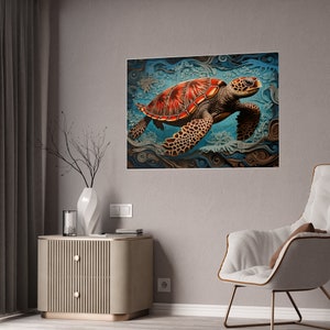 Tlingit Sea Turtle Art Print, Indigenous Wall Decor - Etsy