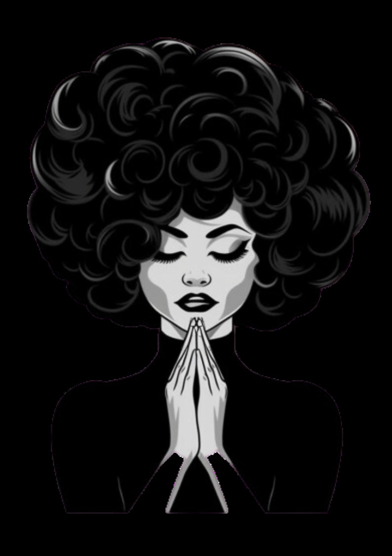 Black Woman Praying SVG Afro Queen Praying SVG-PNG - Etsy