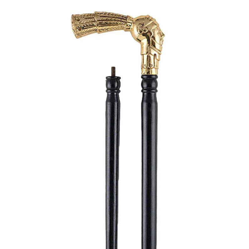 Wooden Walking Stick Irish Walking Cane Devil's Walking Cane Foldable ...