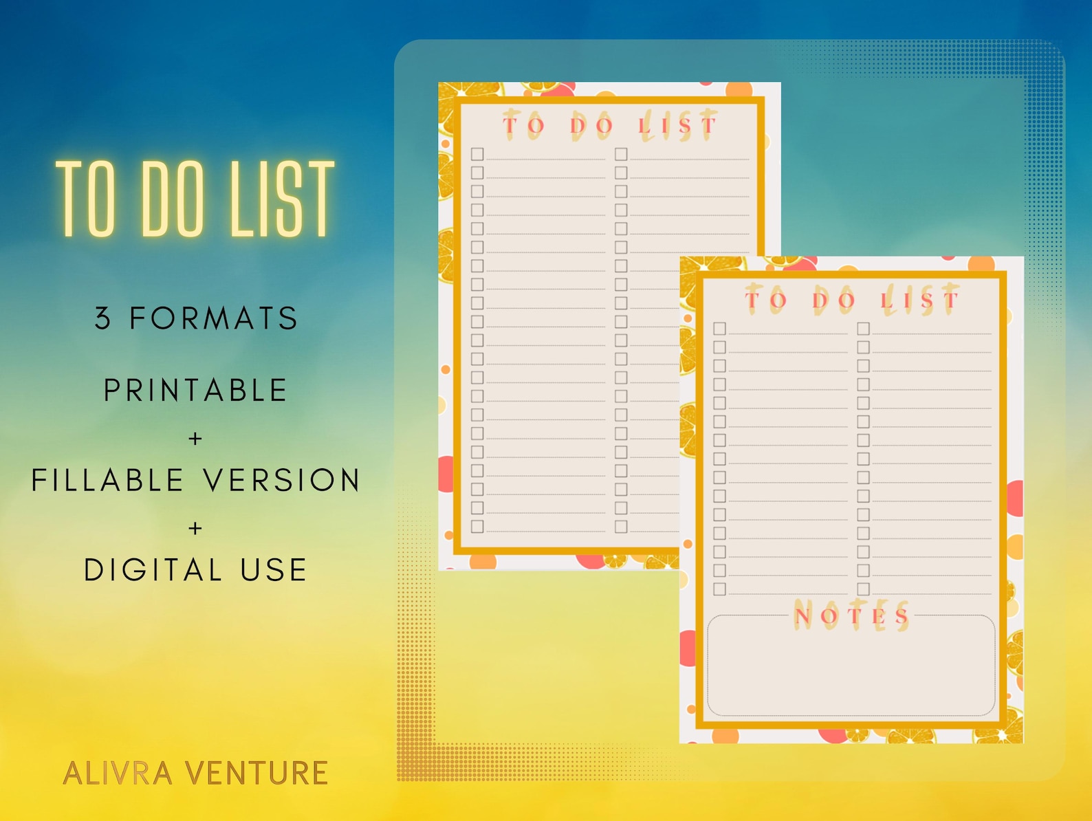 Printable and Fillable To-do List PDF | 2 Layouts in A4 A5 B5 | Digital ...