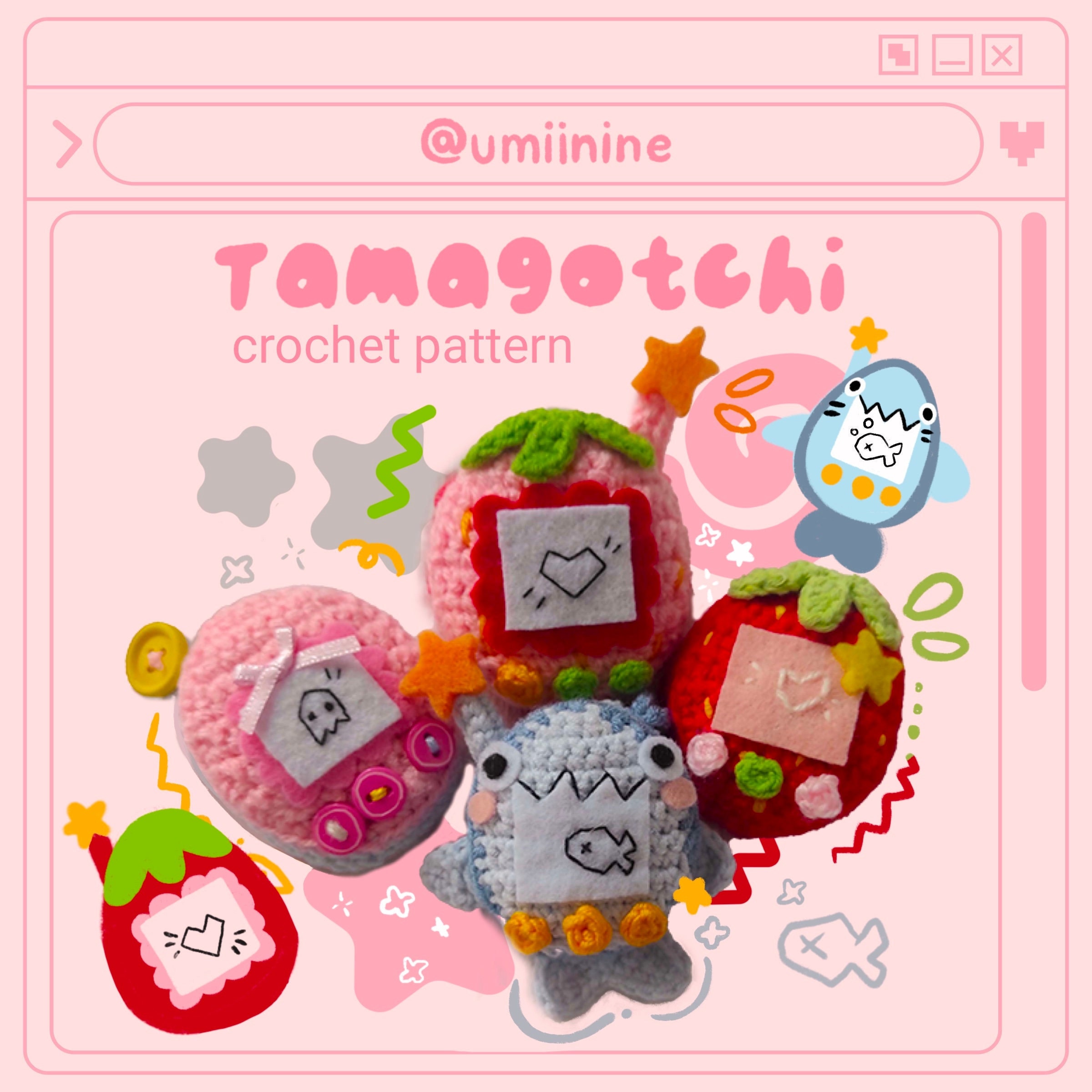 Crochet PDF Tamagotchi Pattern - Etsy
