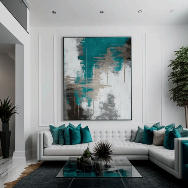 Teal Wall Art - Etsy