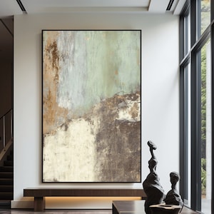 Earth Tone Abstract Canvas Print: Modern Wall Art - Etsy