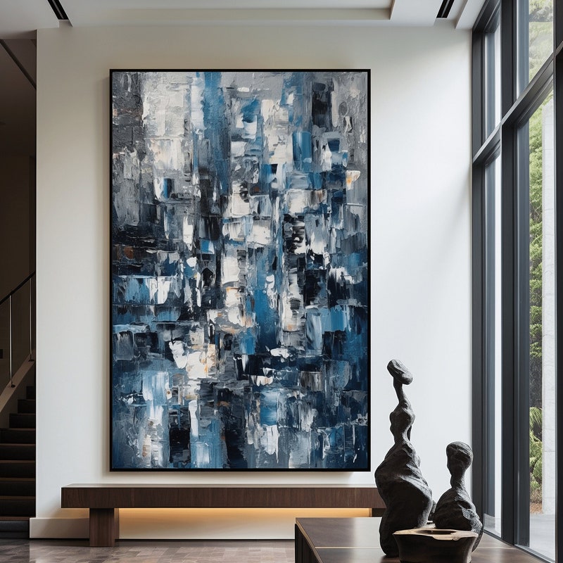 Navy Blue Art - Etsy