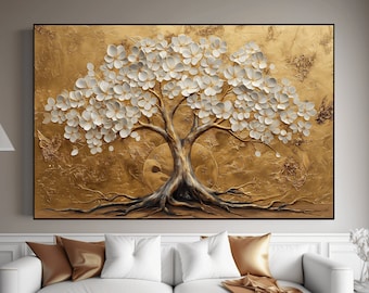 Gold Tree of Life Abstract Art Print (digital Download) - Etsy