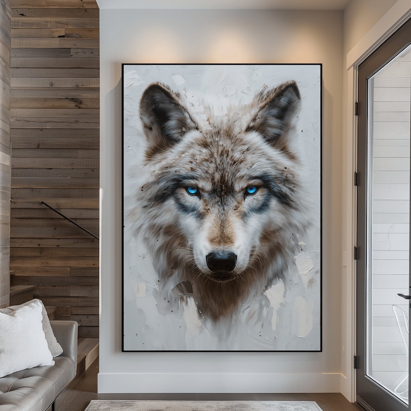 Wolf Painting - Etsy