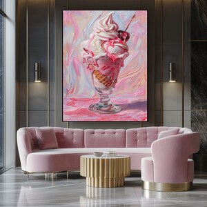 Ice Cream Abstract Art Digital Print, Ice Cream Wall Art, Ice Cream Art ...