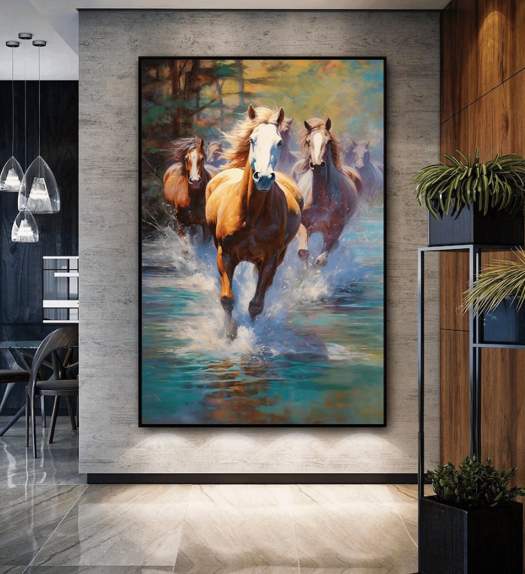 Wild Horses Framed Poster: Running Horse Wall Art - Etsy
