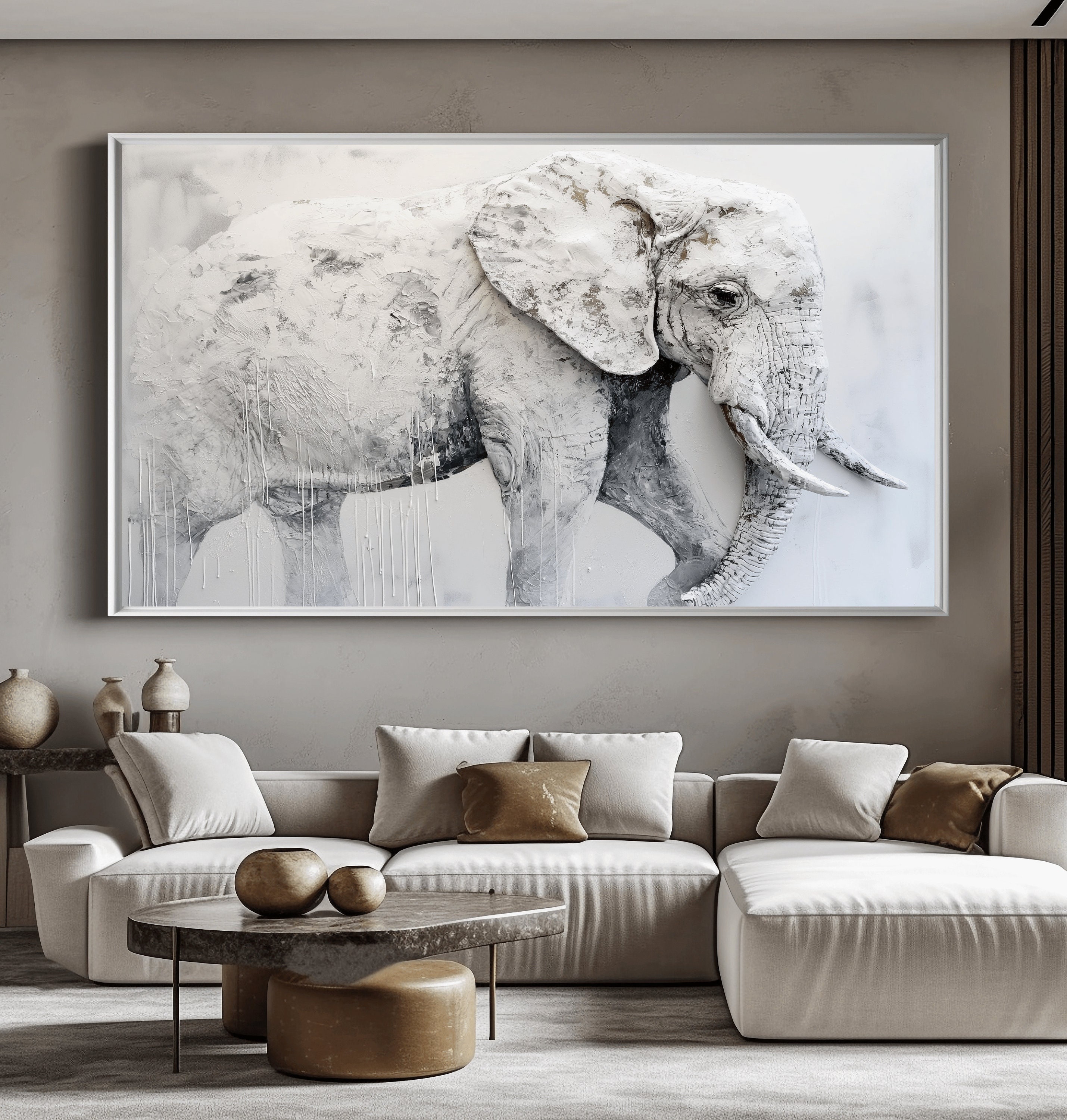 Elephant Abstract Art Digital Print, Elephant, Elephant Art, Elephant ...