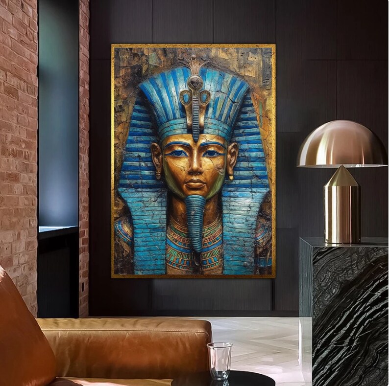 Tutankhamun Abstract Framed Poster Tutankhamun Pharaoh - Etsy