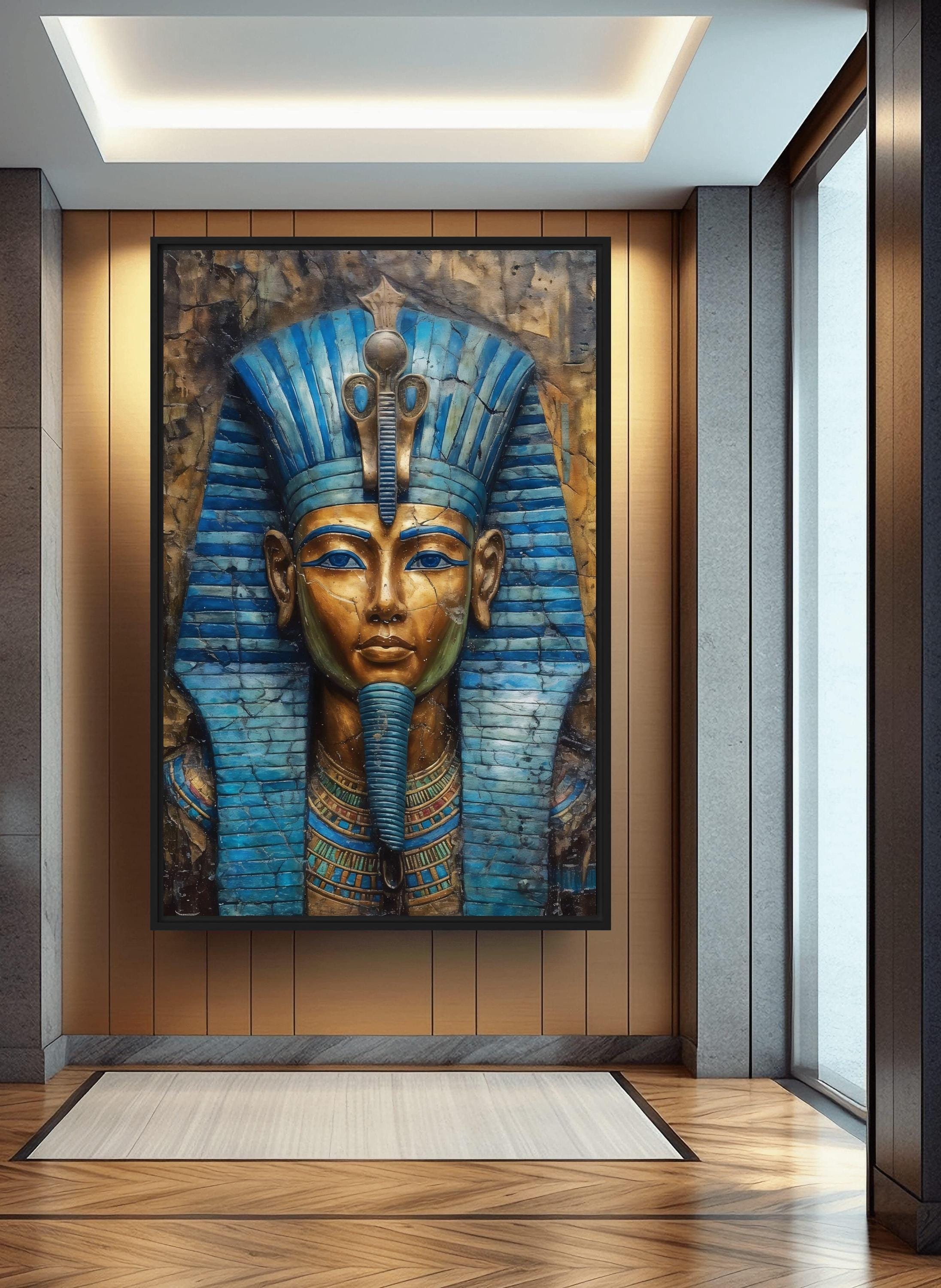 Tutankhamun Abstract Framed Poster: Egyptian Home Decor - Etsy
