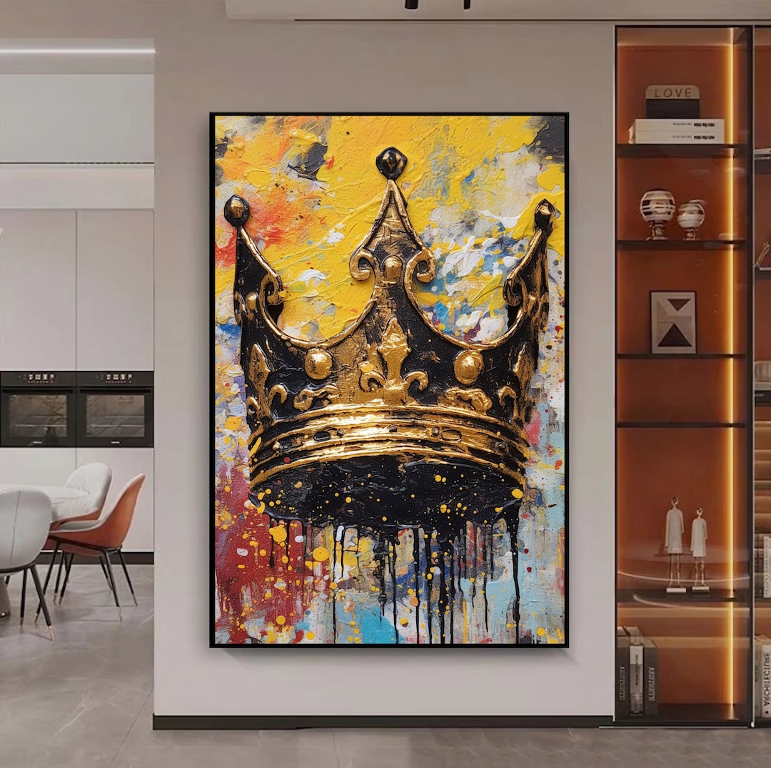 Crown Abstract Framed Poster, Crown, Crown Wall Art, Crown Print, Crown ...