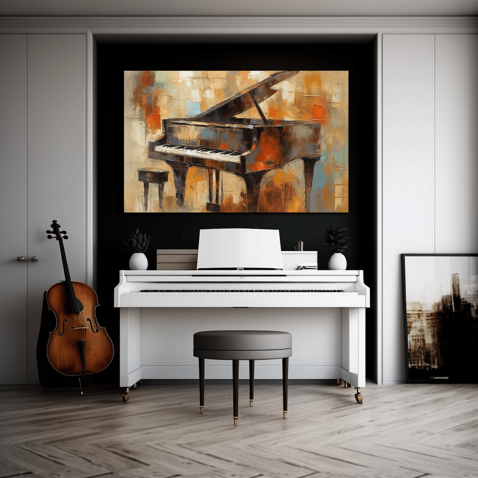 Piano Abstract Framed Poster Piano Piano Wall Art Music - Etsy