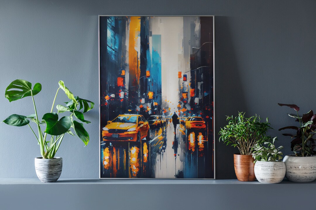 New York Abstract Wall Art Digital Print , NYC Print, Digital Prints ...