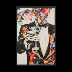 Cocktail Abstract Art Framed Poster, Cocktail Poster, Cocktail Print ...