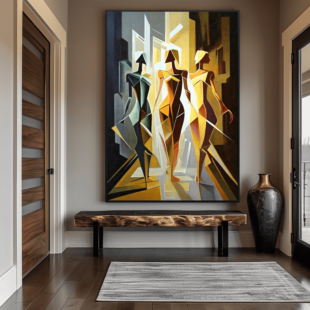 Women Abstract Art Canvas, Woman Line Art, Woman Abstract Art, Woman ...