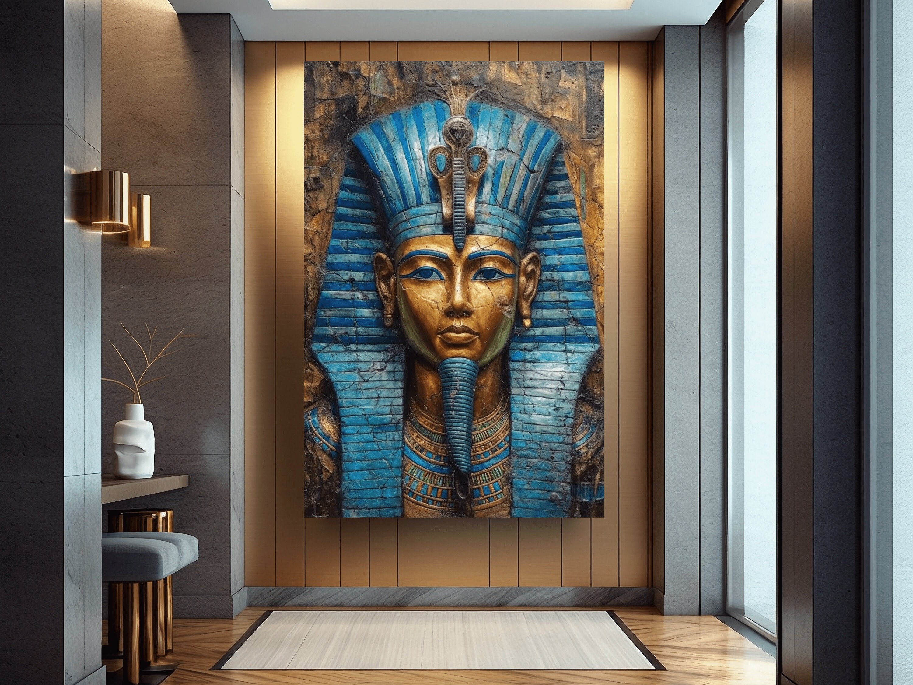 Tutankhamun Abstract Framed Poster Tutankhamun Pharaoh - Etsy