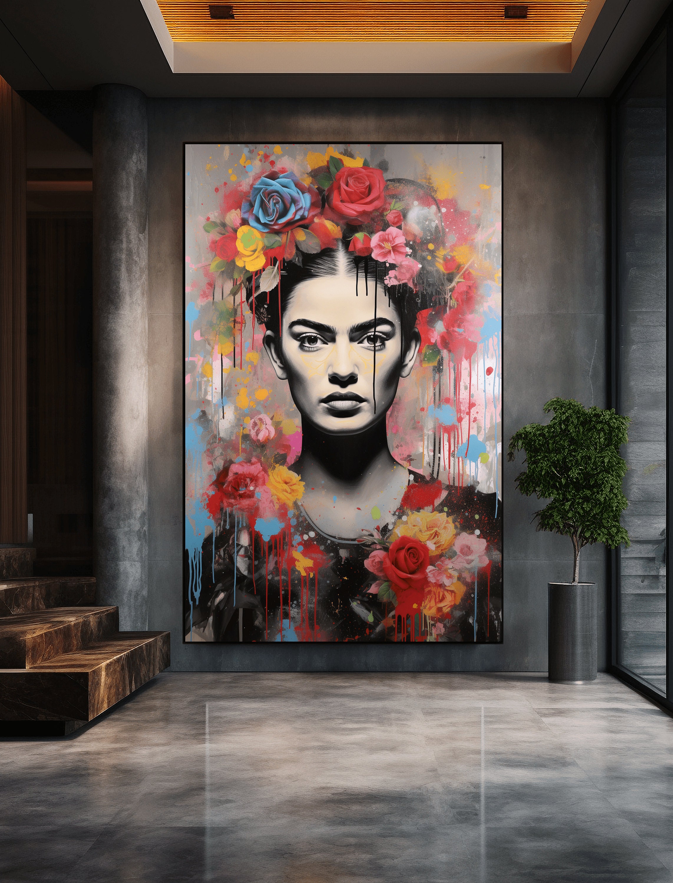 Frida Kahlo Pop Art Framed Poster Frida Kahlo Print Frida - Etsy