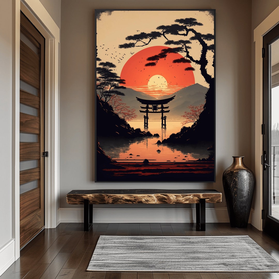 Japanese Landscape Wall Art Digital Print, Japanese Landscape Art ...