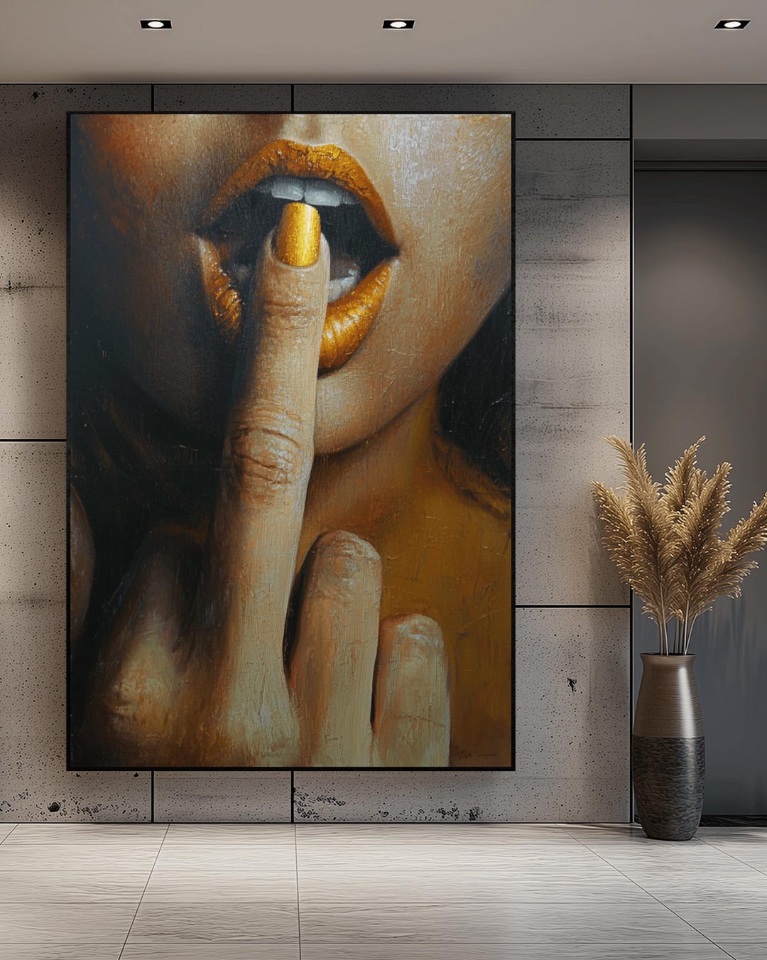 Middle Finger Lips Art Print: Trendy Wall Decor (digital Download) - Etsy