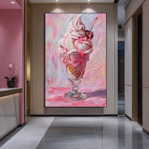 Ice Cream Abstract Art Digital Print, Ice Cream Wall Art, Ice Cream Art ...