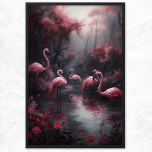 Pink Flamingo Framed Poster, Pink Flamingo, Flamingo, Flamingo Art ...