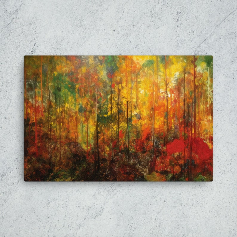 Forest Abstract Canvas Forest Decor Forest Print Forest - Etsy