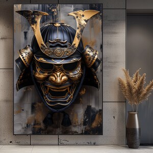 Samurai Mask Digital Print, Samurai, Samurai Mask, Samurai Poster ...
