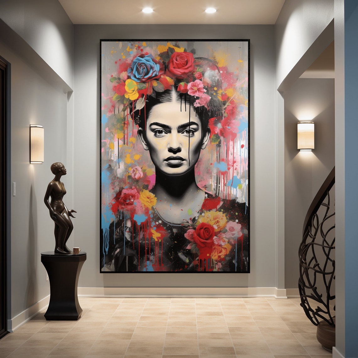 Frida Kahlo Pop Art Framed Poster Frida Kahlo Print Frida - Etsy