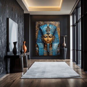 Tutankhamun Abstract Framed Poster, Tutankhamun, Pharaoh, Egyptian ...