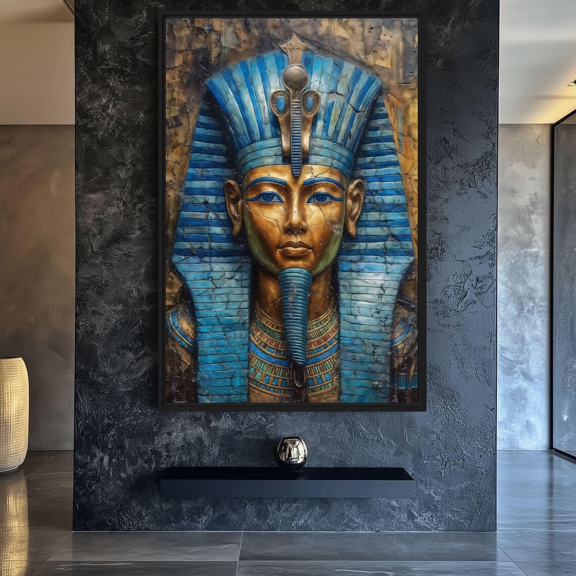 Tutankhamun Abstract Framed Poster: Egyptian Home Decor - Etsy