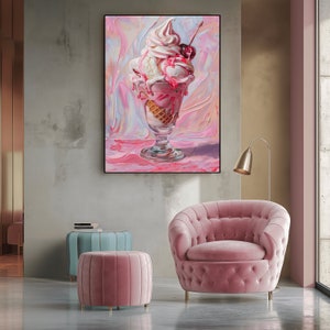Ice Cream Abstract Art Digital Print, Ice Cream Wall Art, Ice Cream Art ...