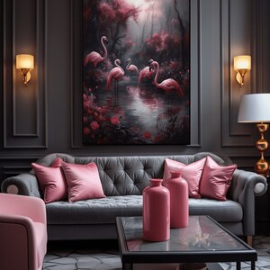 Pink Flamingo Framed Poster, Pink Flamingo, Flamingo, Flamingo Art ...