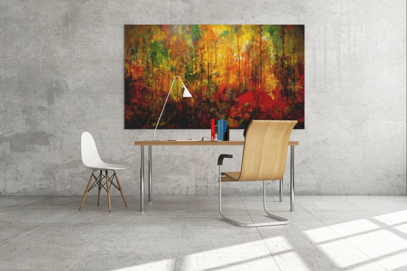 Forest Abstract Canvas Forest Decor Forest Print Forest - Etsy