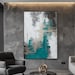 Teal Abstract Canvas Wall Art: Modern Home Decor - Etsy
