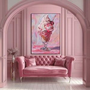 Ice Cream Abstract Art Digital Print, Ice Cream Wall Art, Ice Cream Art ...
