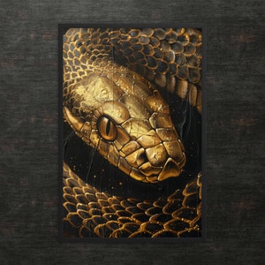 Snake Abstract Art Framed Poster, Snake, Snake Wall Art, Snake Art ...