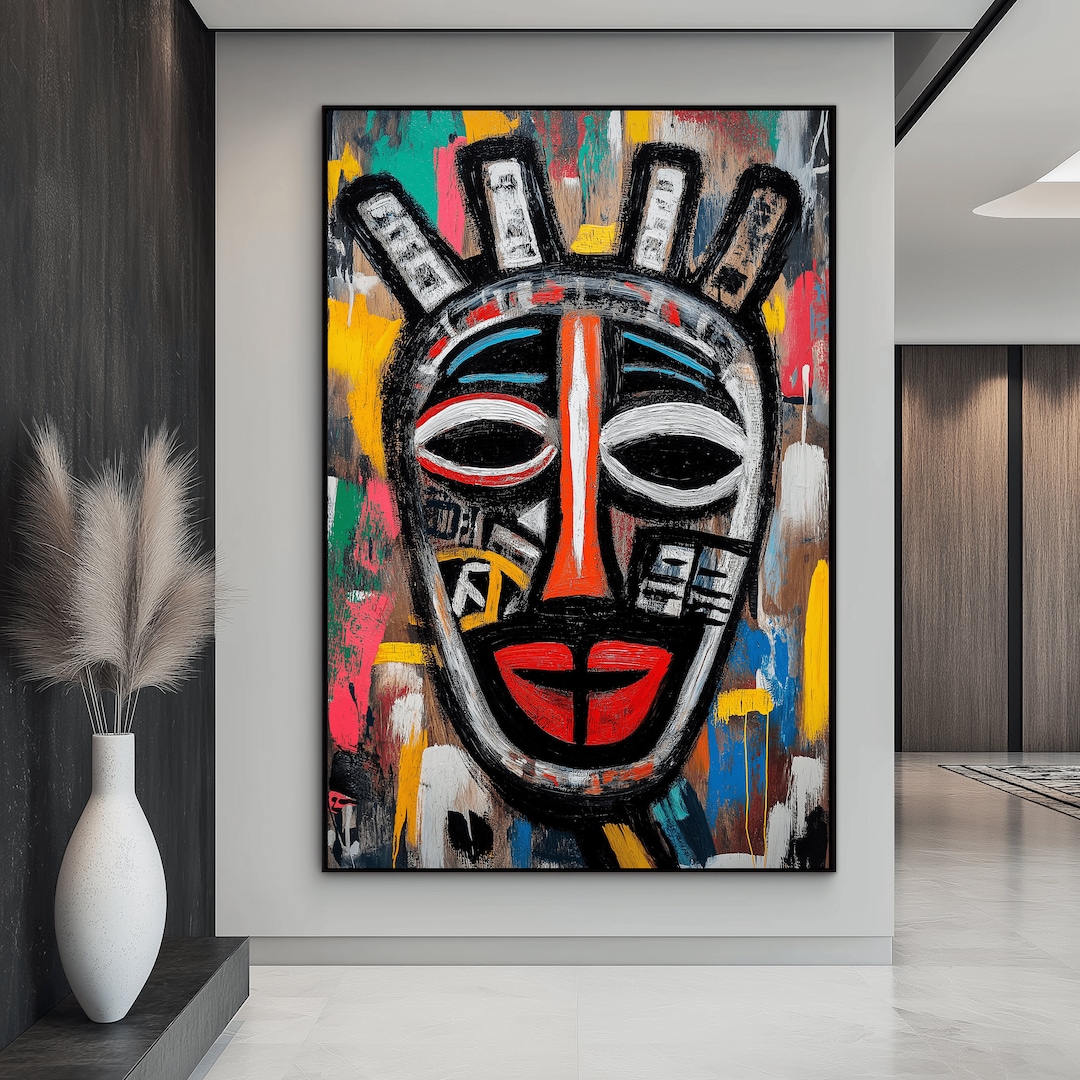 African Mask Abstract Art Digital Print, Abstract African Art, African ...
