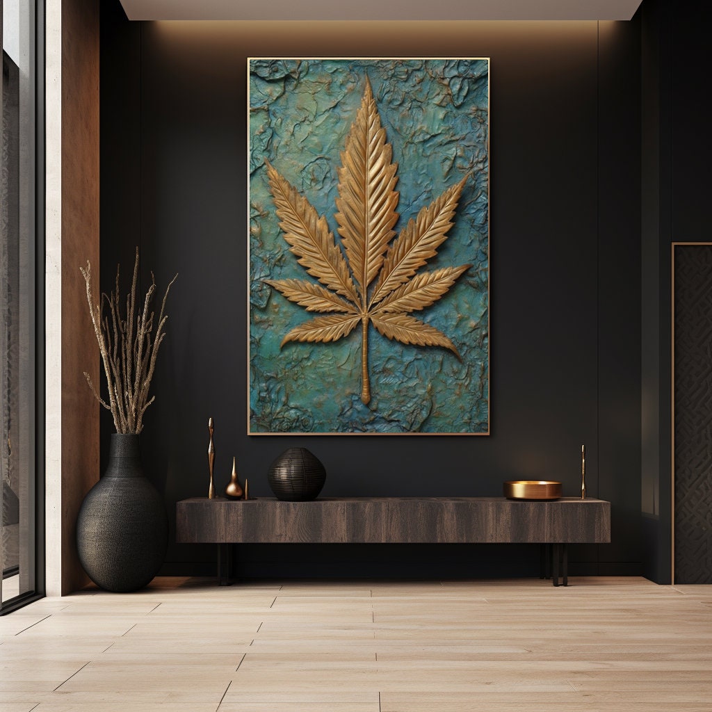 Marijuana Leaf Abstract Digital Print Cannabis Marijuana - Etsy