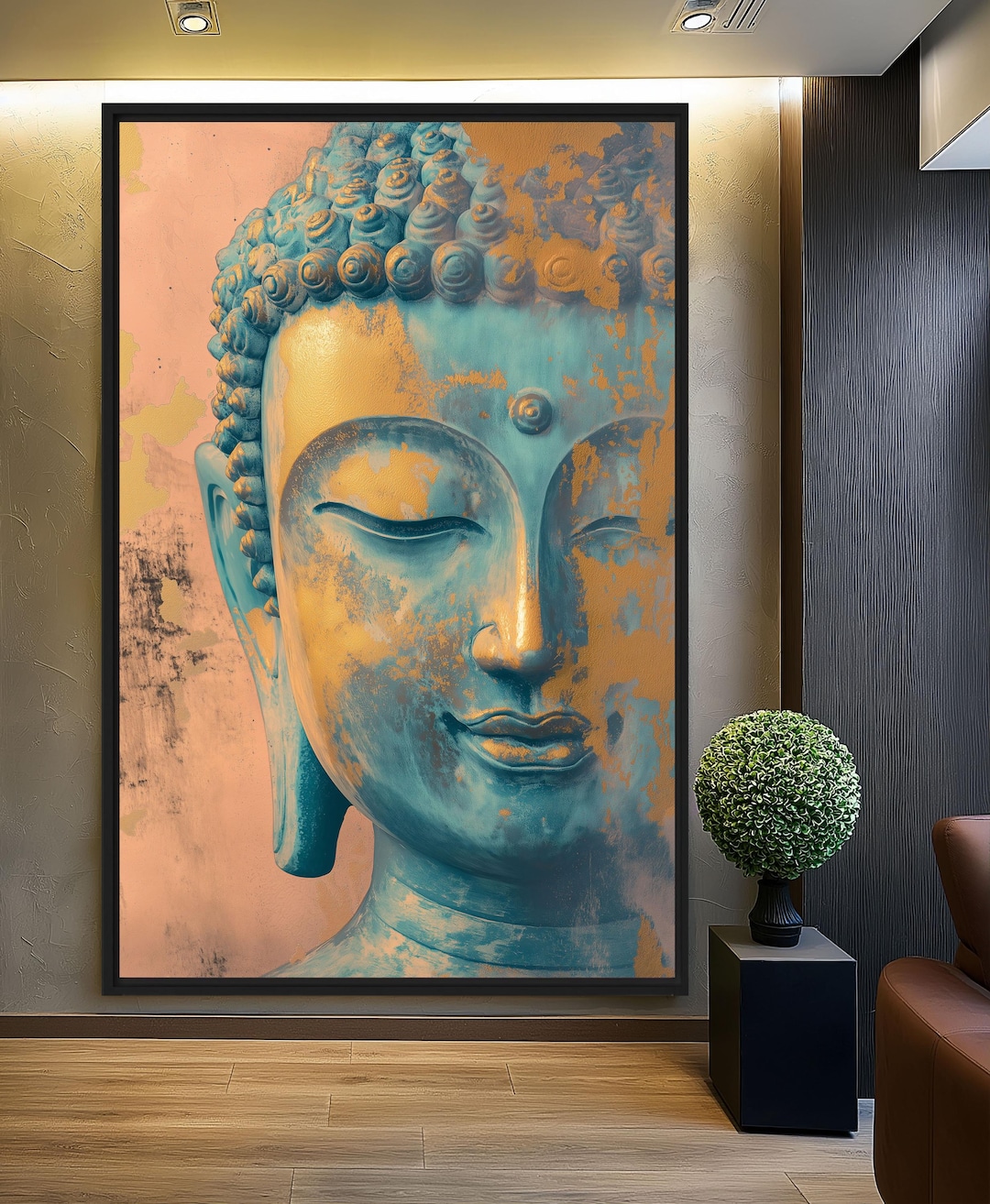 Buddha Modern Art Famed Canvas, Buddha Wall Art, Buddha Art, Buddha ...