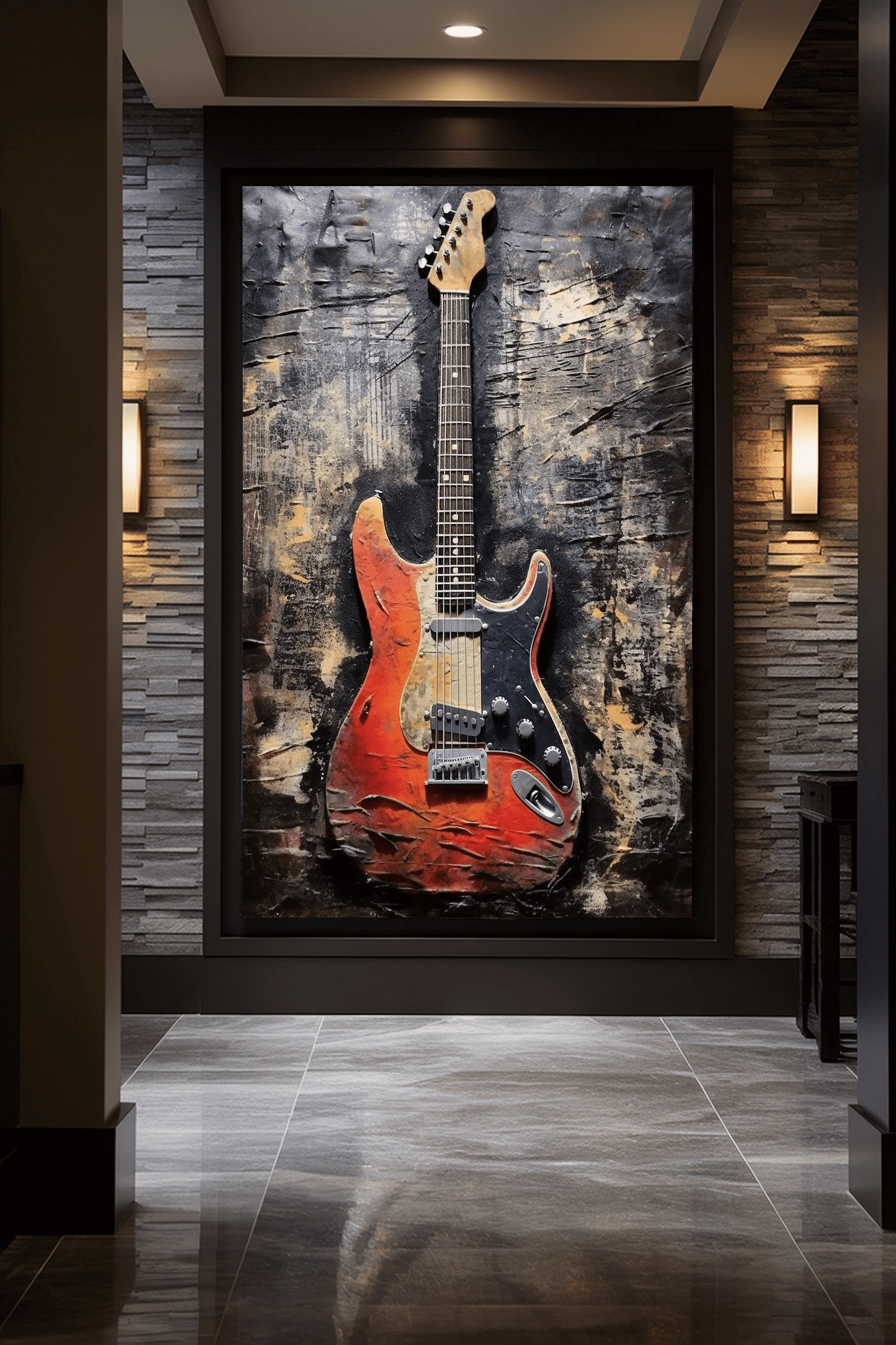 Guitar Framed Poster Guitar Music Wall Art Guitar Wall Art - Etsy