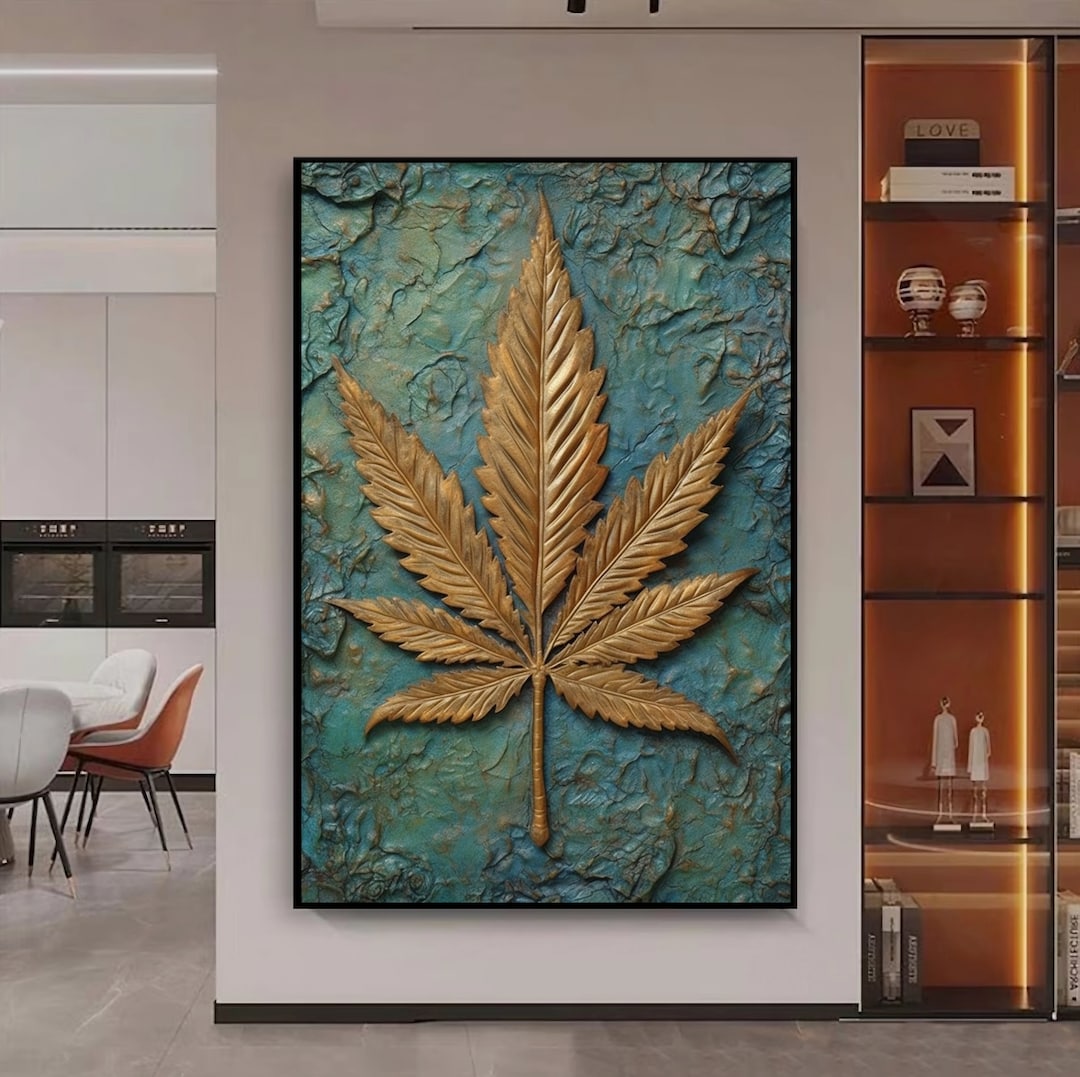 Marijuana Leaf Abstract Framed Poster, Cannabis, Marijuana, Marijuana ...