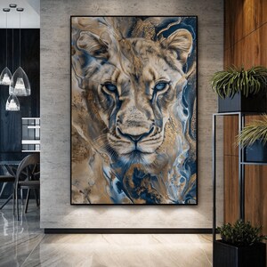 Lioness Abstract Art Print: Alcohol Ink Painting (digital Download) - Etsy