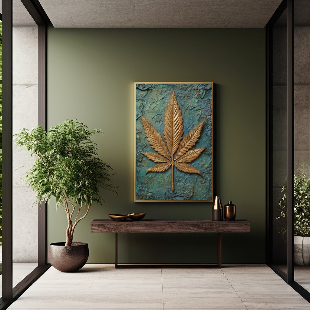 Marijuana Leaf Abstract Digital Print Cannabis Marijuana - Etsy