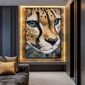 Cheetah Modern Art Digital Print, Cheetah Wall Art, Cheetah Print ...