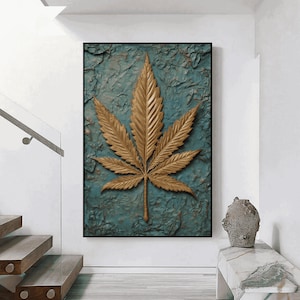 Marijuana Leaf Abstract Framed Poster, Cannabis, Marijuana, Marijuana ...
